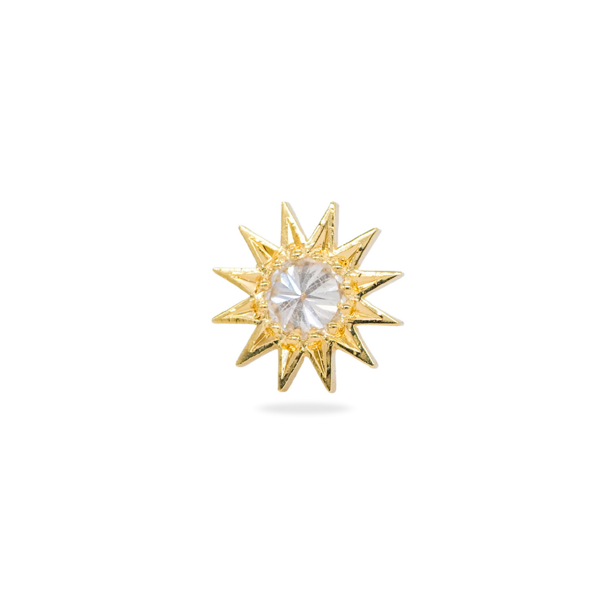 Petite Inverted Spur Stud - Diamond