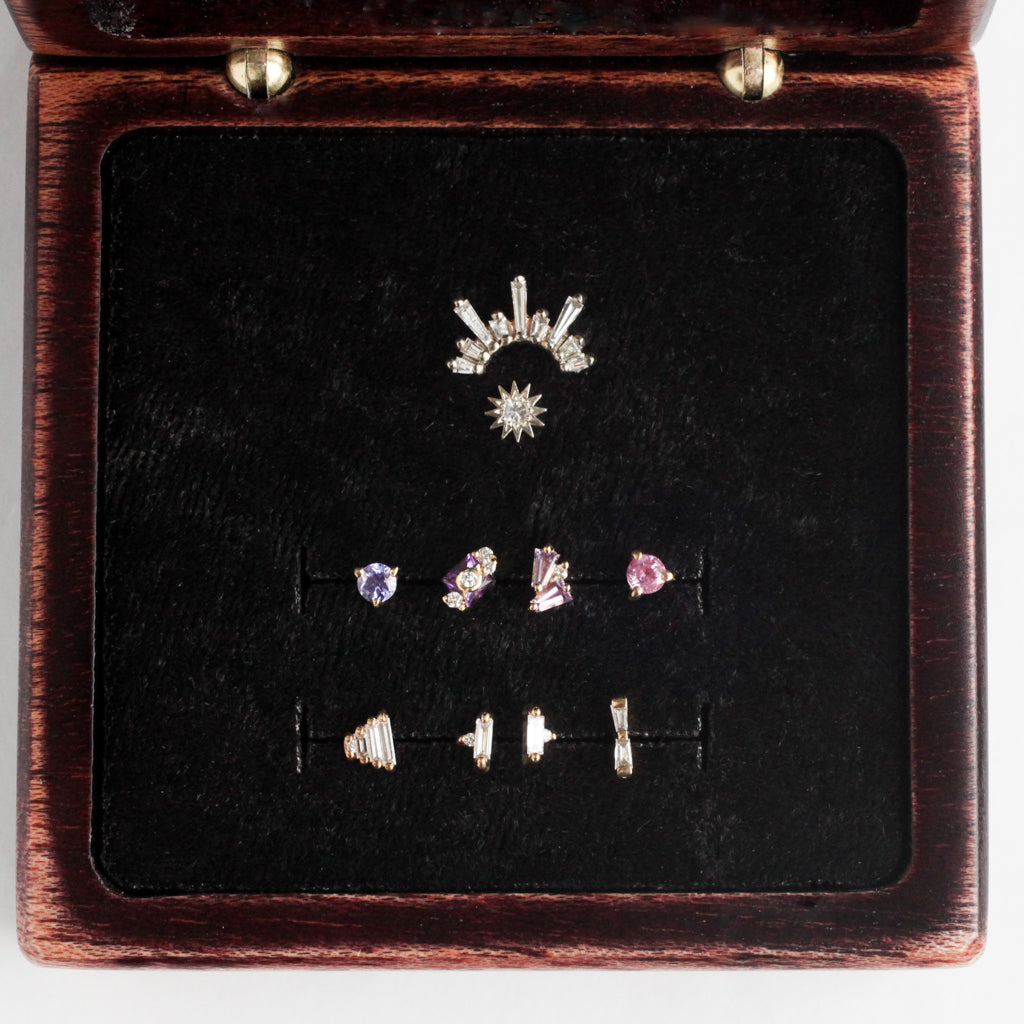 Fiat Lux Body Piercing Wood Jewelry Box Storage Organizer