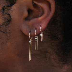 Long Diamond Chime Earrings