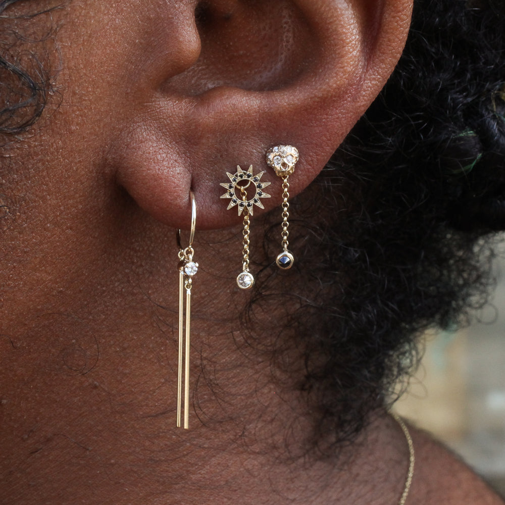 Long Diamond Chime Earrings