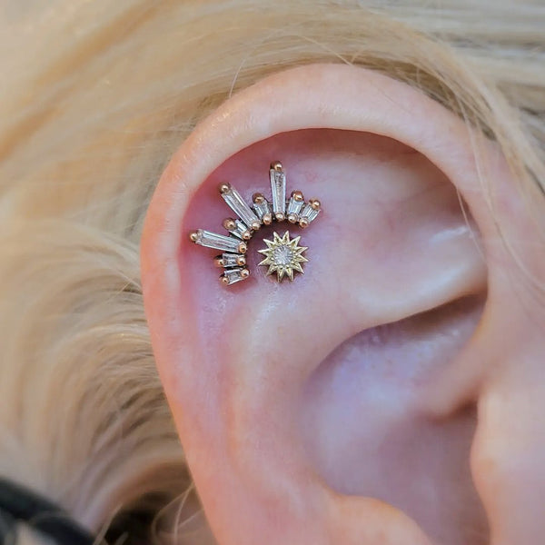 Inverted Spur Stud - Diamond