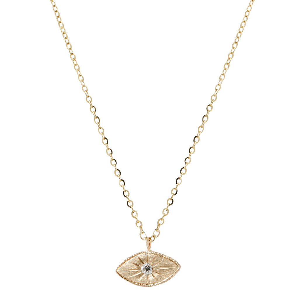 Mini Mati Necklace - Diamond & 14K Gold