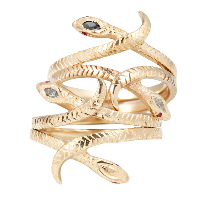 Mercury Mini Gold Snake Ring