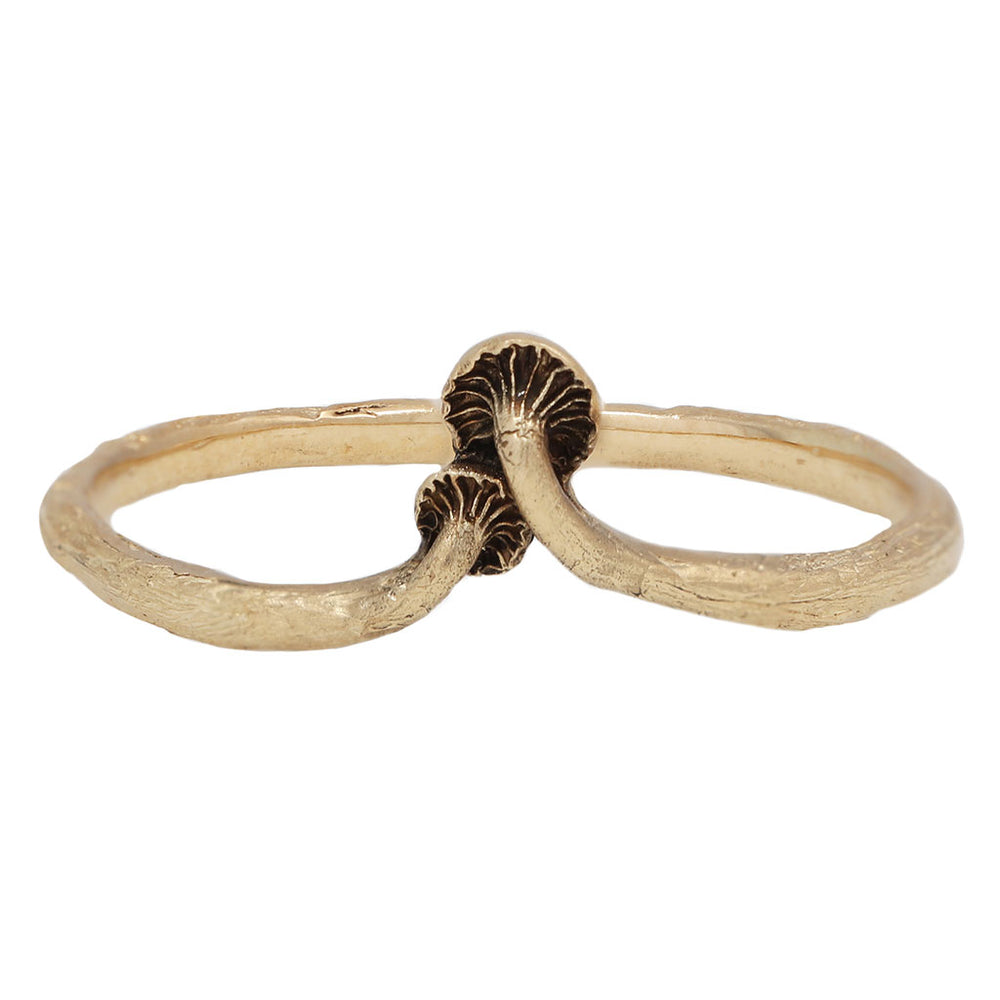 Tiniest Twin Mushroom Ring